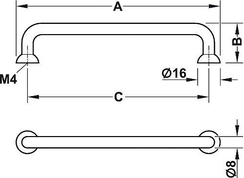 Timeless C Shape Handle Premium Collection Handle