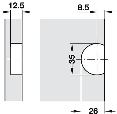 Flap Hinge 90 Degree 3D Adjustable, for Wooden Flaps