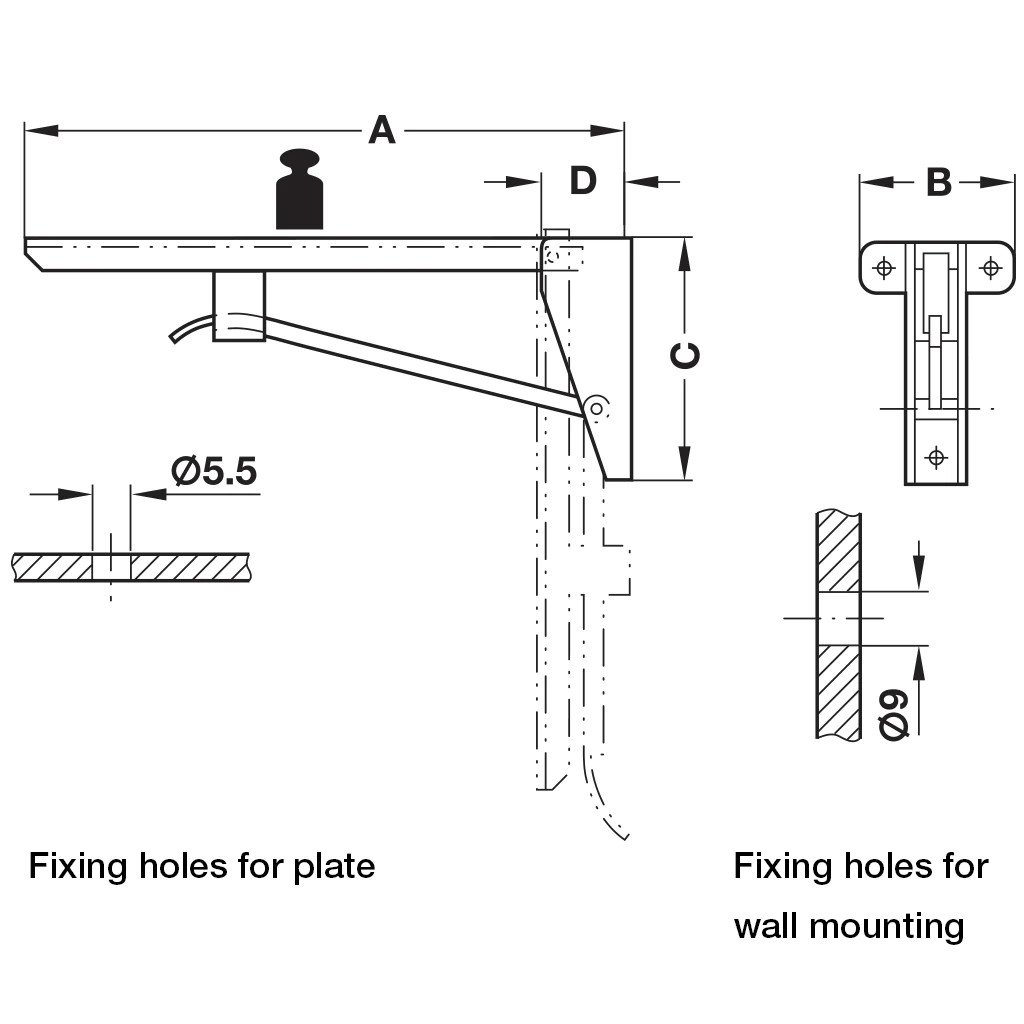 Buy Folding Bracket - Hebgo - 150 kg Load Bearing Capacity Online