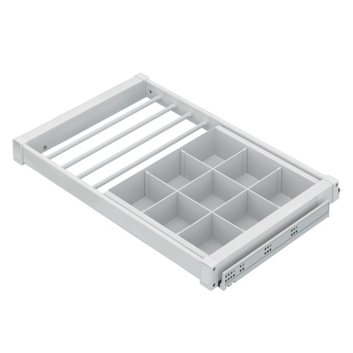 Soft Close Pull-Out Trouser Rack With Belt Tray