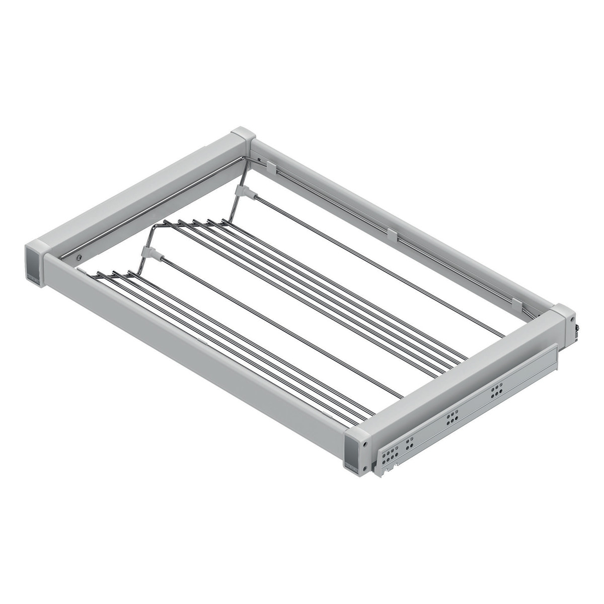 Pull-Out Shoe Drawer 600mm, Aluminium frame, Steel Rack